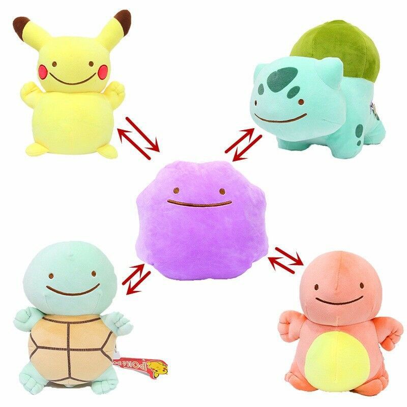 4-8'' Gift Toys Pokemon Pikachu Bulbasaur Ditto Metamon Cushion Kids ...