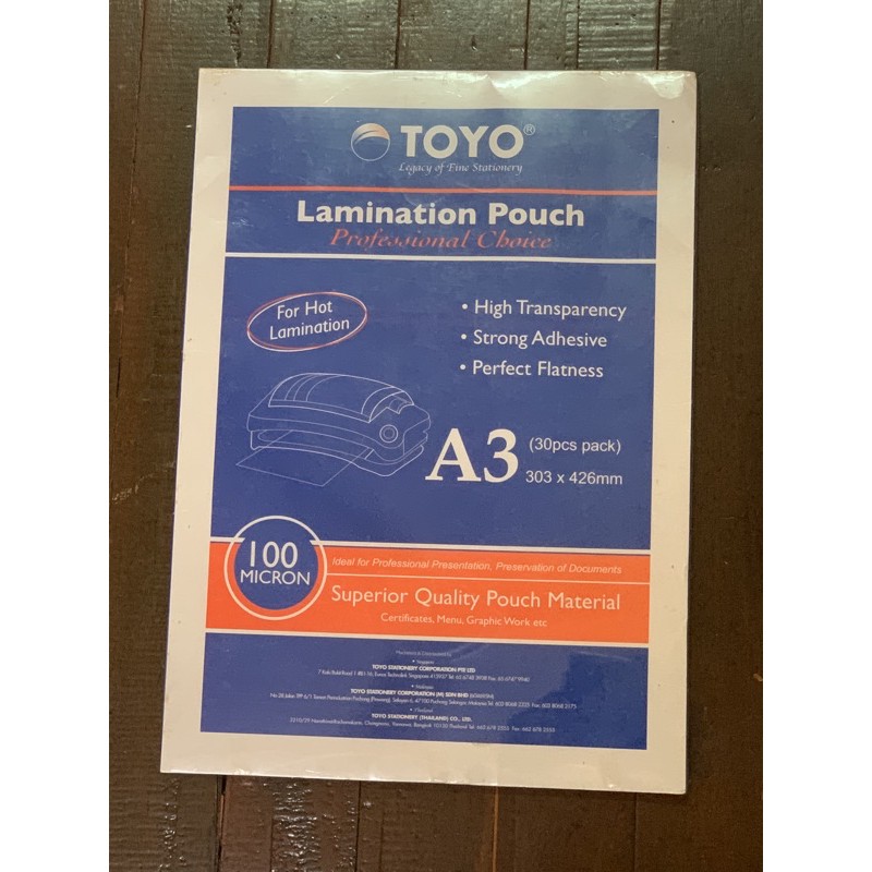 Toyo A3 Laminating Film Paper | Shopee Malaysia