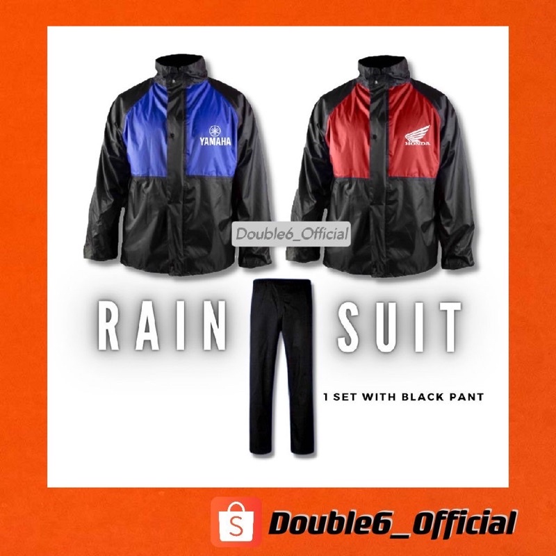 Honda Yamaha Rainsuit Baju Hujan High Quality Rain Coat Suit Motorcycle ...