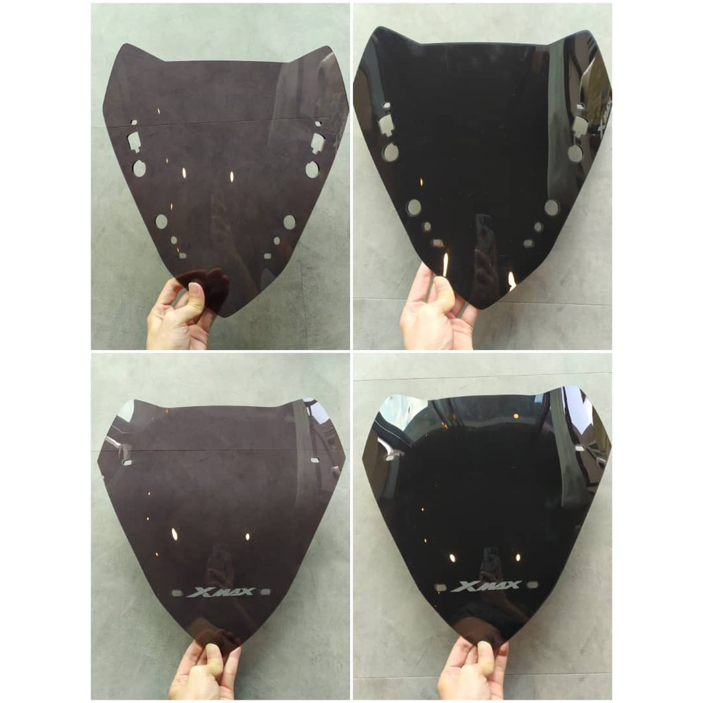 VISOR YAMAHA XMAX v1 250 XMAX250 WINDSHIELD SMOKE SMOKED TINTED BLACK ...