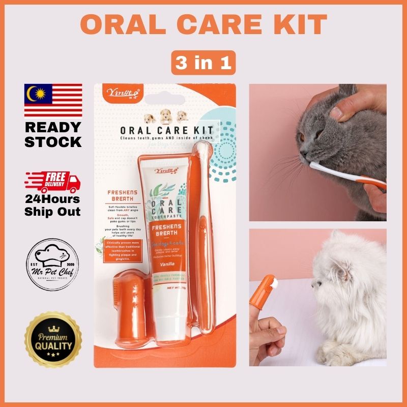 Berus Gigi Kucing Ubat Gigi Cat Toothbrush Dog Toothpaste Finger Tooth ...
