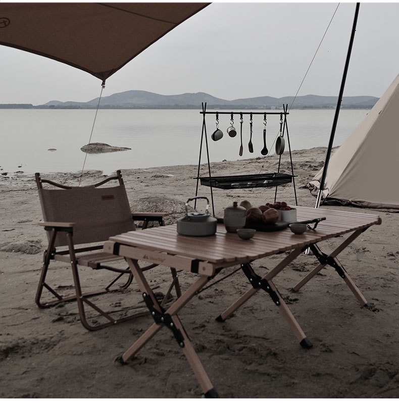 Outdoor Triangle Hanging Rack Aluminum Mesh Camping Hanger Cookware ...