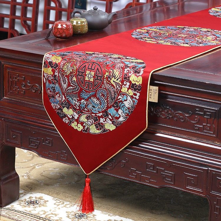 Chinese Style Table Runner for TV Cabinet Coffee Table Cover Kitchen ...
