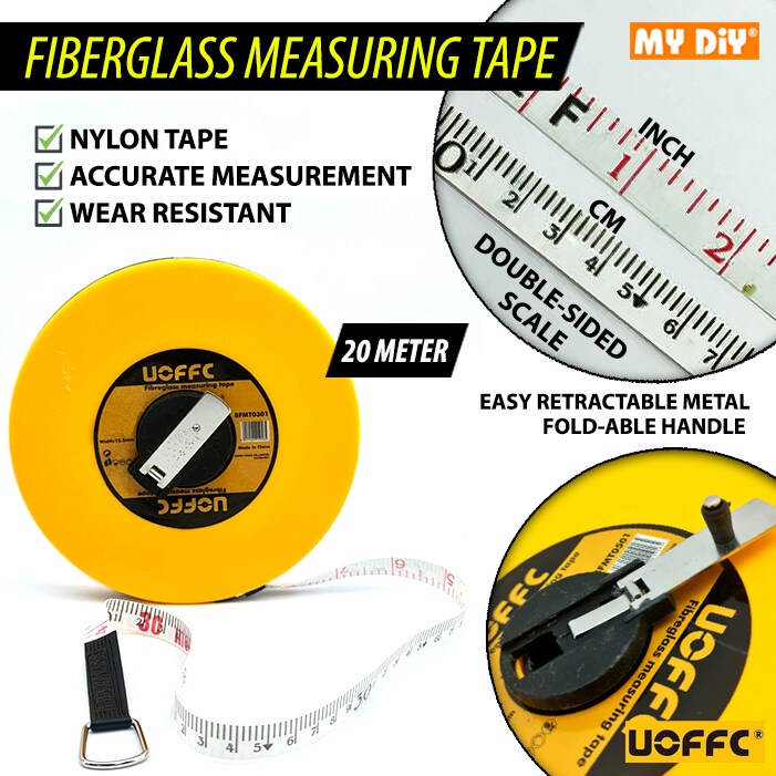 MYDIYHOMEDEPOT - 10M 20M 30M 50M UOFFC Fiberglass Measuring Tape ...
