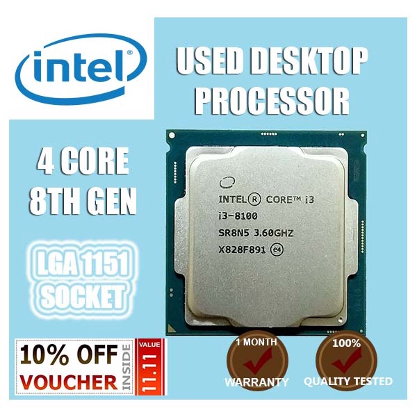 INTEL® CORE i3 8100 CPU DESKTOP COMPUTER 8TH GEN PROCESSOR SOCKET 1151 | Shopee Malaysia
