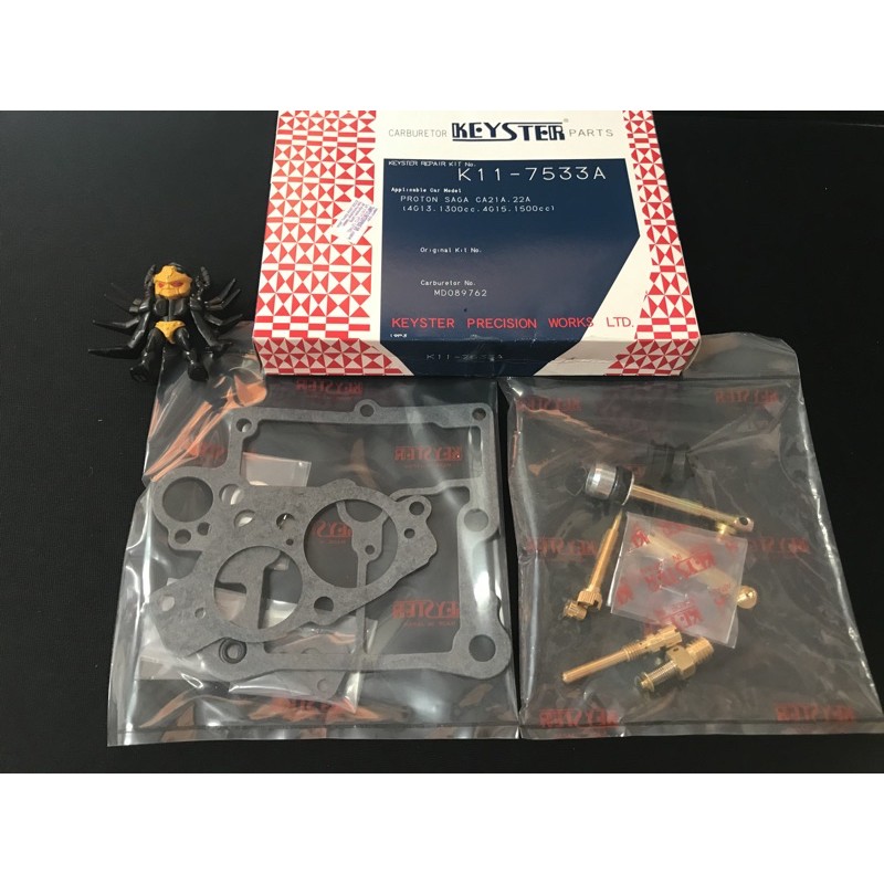 K11-7533A K11-7666A Proton Saga Magna 8V Carburetor Repair Kit Keyster ...