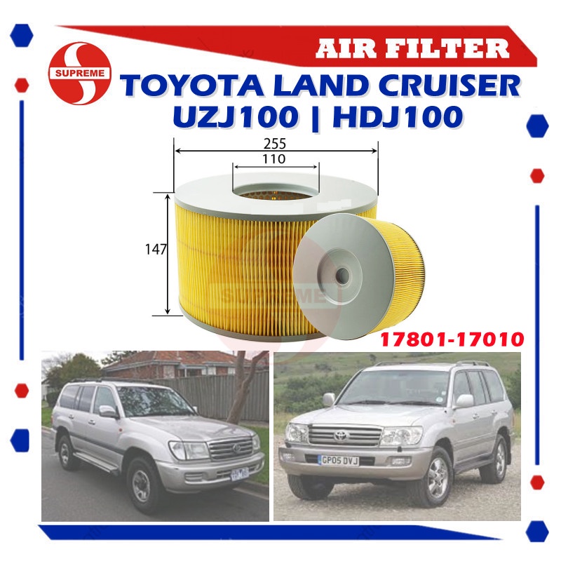 S2U Air Filter Toyota Land Cruiser UDJ100 HDJ100 17801-17010 17801 ...