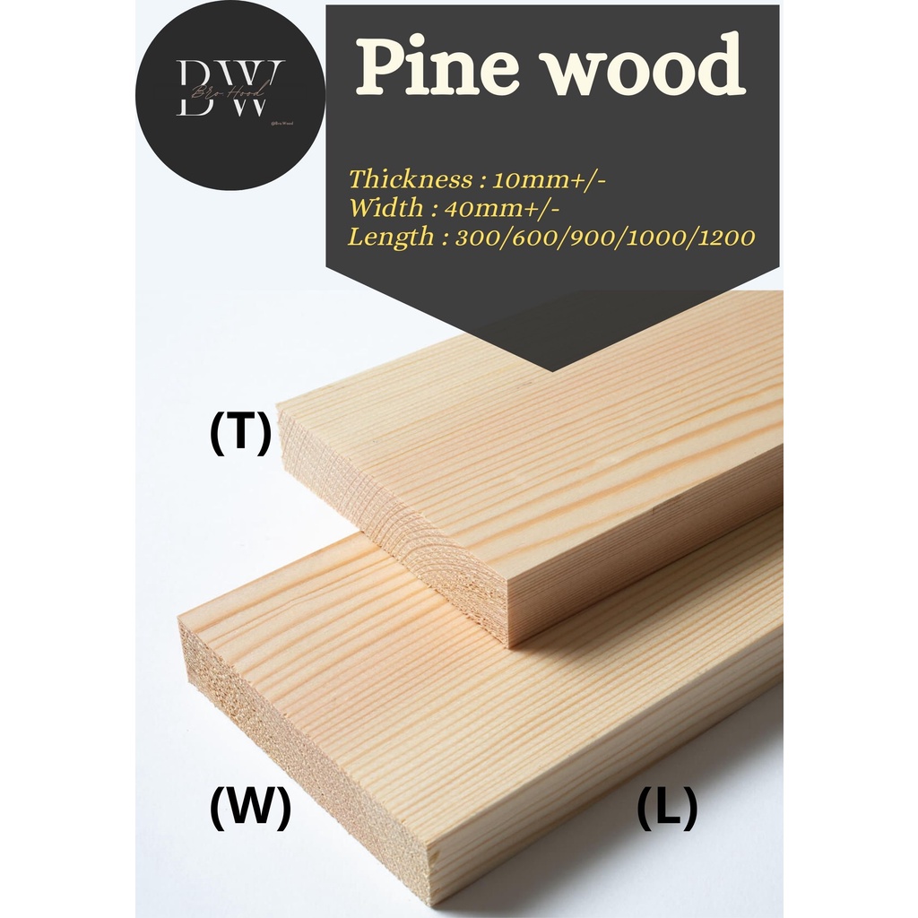 Kayu Pallet Pine Wood Pine【New,Ready Stock】12x40x(300mm/600mm/900 ...