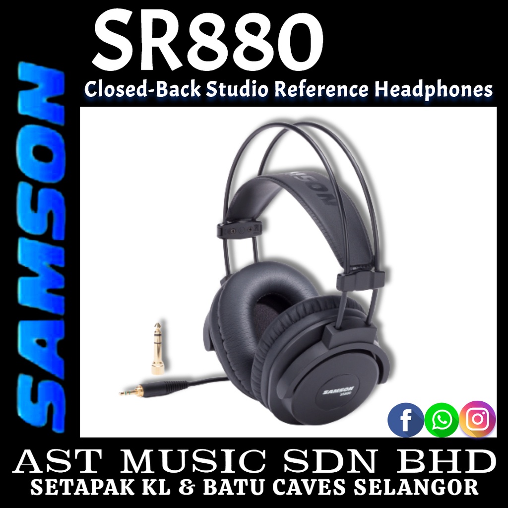Samson SR880 Closed-Back Studio Headphones ( SR-880 / Sr880 ) | Shopee ...