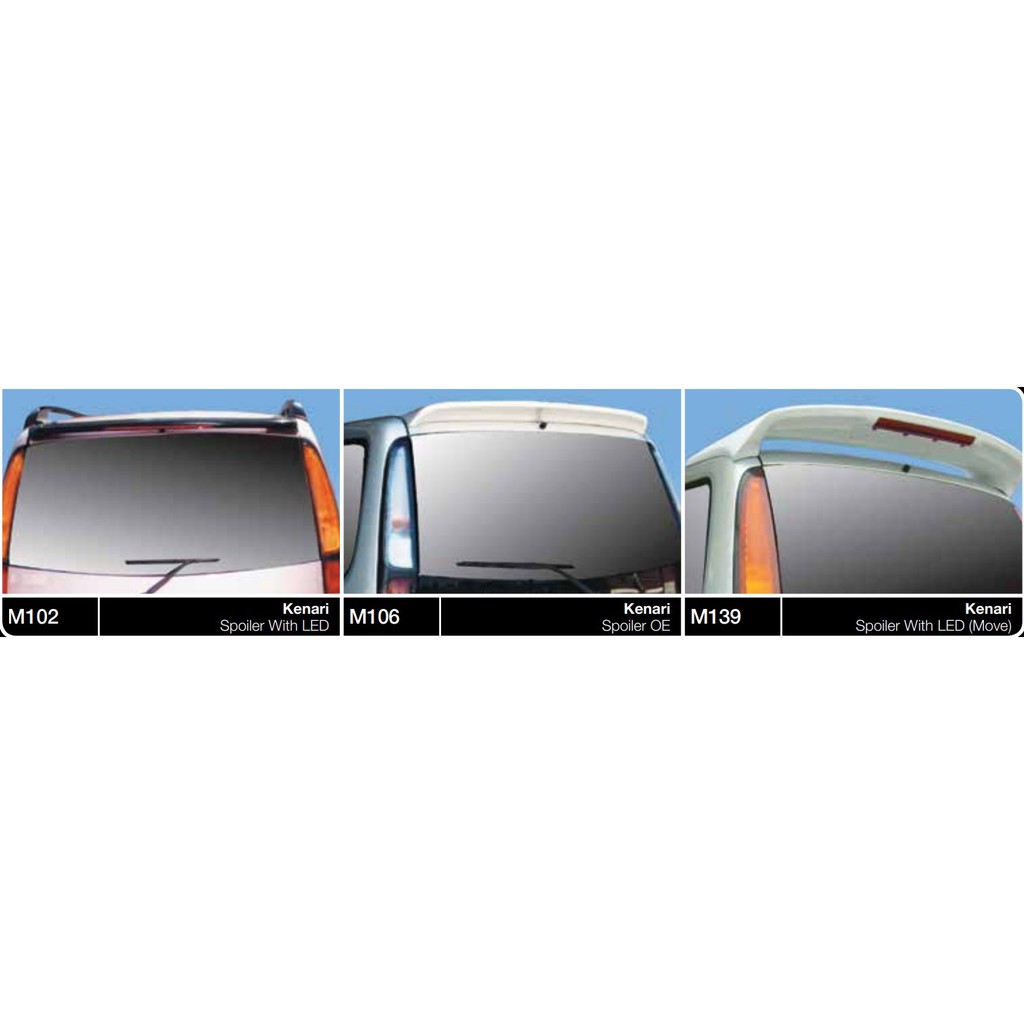 Perodua Kenari rear boot trunk roof ducktail lip spoiler wing bodykit ...