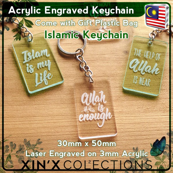 Islamic Keychain Muslim Salaam Acrylic keychain GIFTs | Shopee Malaysia