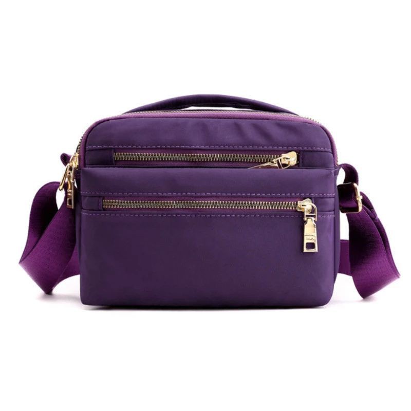 Women Nylon Shoulder Bag Waterproof Multi-pocket Zipper Bag Luxury ...