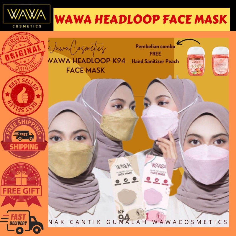 ‼️🔥𝐂𝐋𝐄𝐀𝐑𝐀𝐍𝐂𝐄 𝐒𝐓𝐎𝐂𝐊🔥‼️ WAWA FACE MASK HIJABI KF94 PROTECTION | COMBO ...