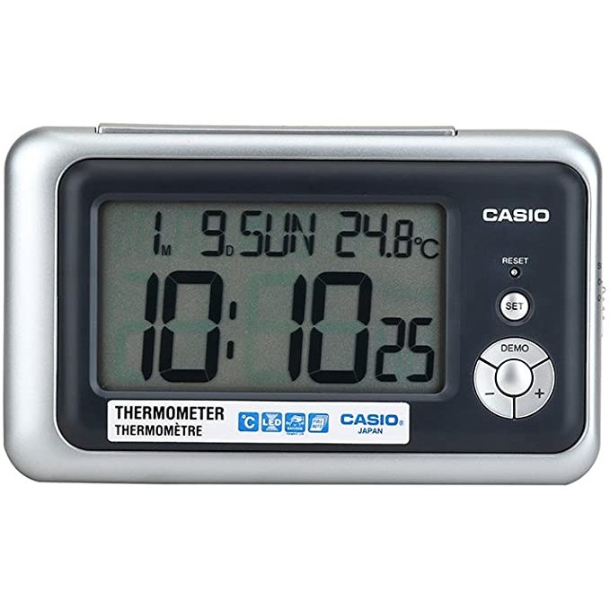 Casio Big Clock Electronic Alarm Clock DQ-748 Led Light Thermometer ...