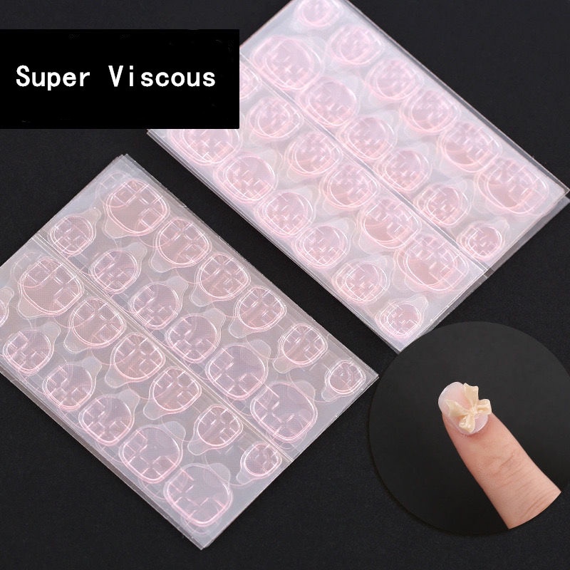 1 PC 24 stickers Nail glue/Very sticky double-sided tape Fake Nail ...