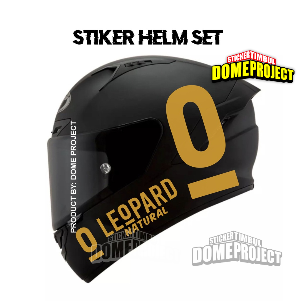 Leopard Cutting Stickers Set for Full Face Helmets – Premium, 4 Colors ...