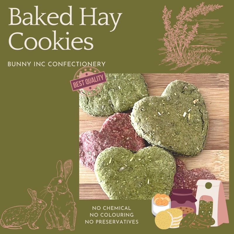 Baked Hay cookies / Timothy & Alfalfa based(rabbit and small food ...