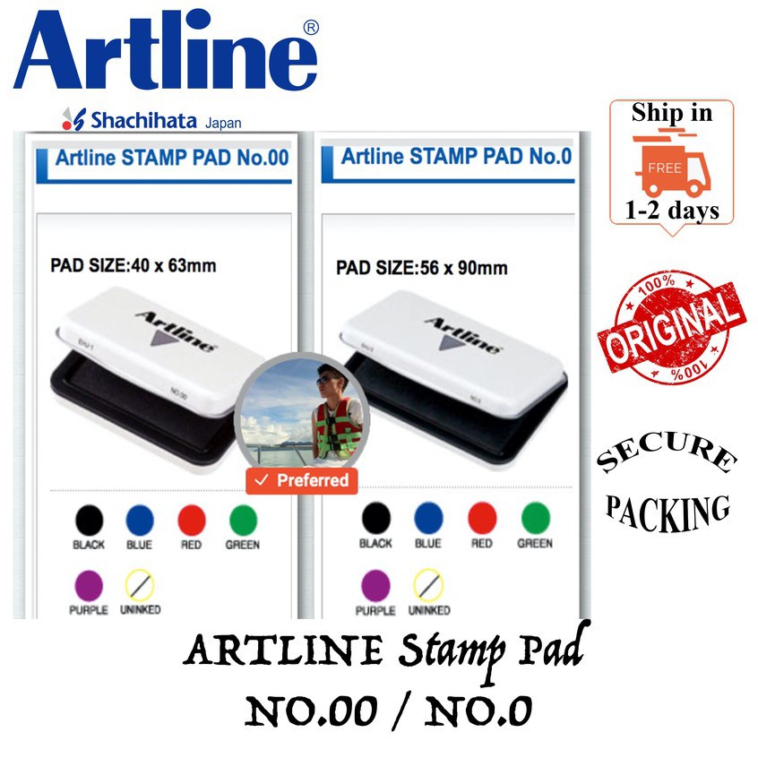 Artline Stamp Pad No.00 / No.0 | Shopee Malaysia