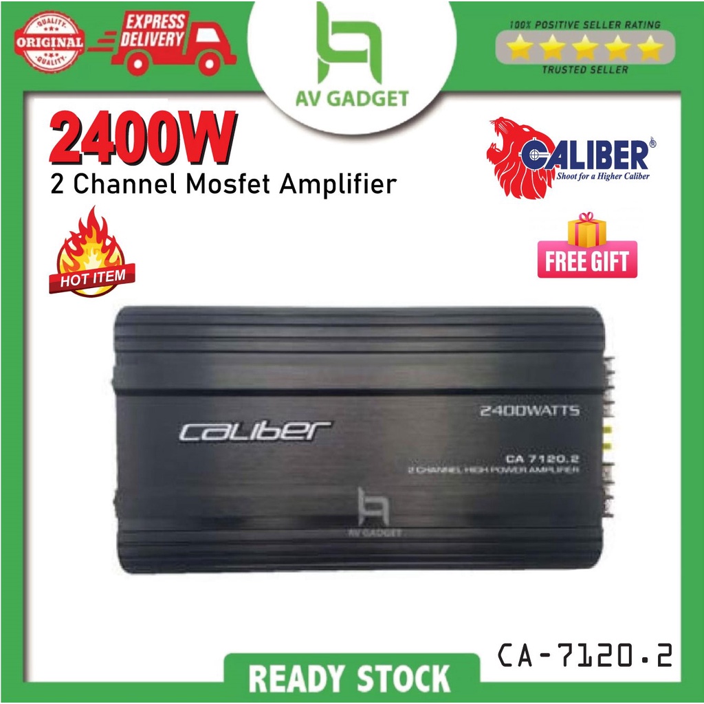 [Free Gift Tweeter] Caliber Mosfet Car Audio Amplifier 2-Channel Bass ...