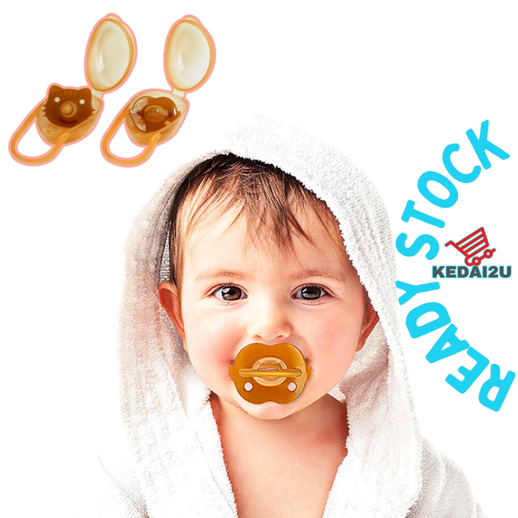 Puting Baby Silicone Soothie pacifier Set with storage Box Newborn baby ...