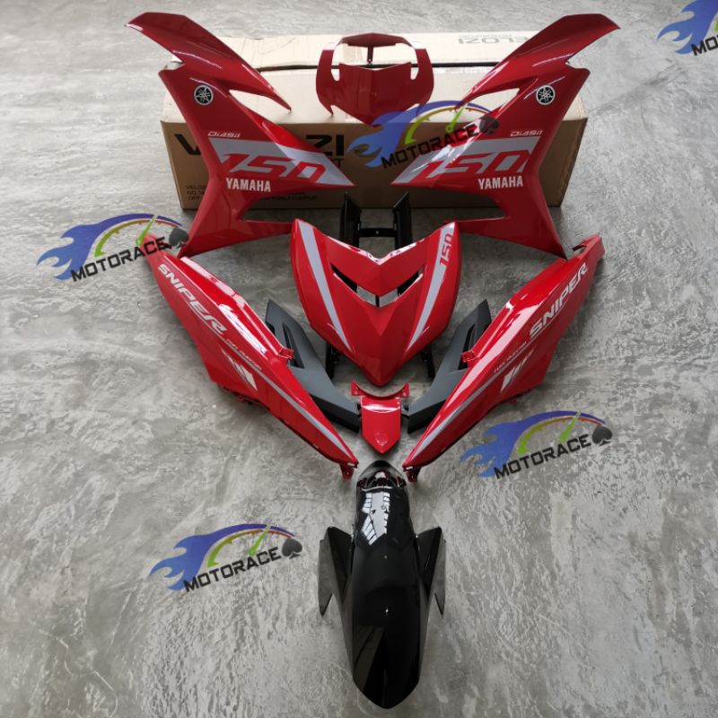 VELOZI RACING FULL BODY COVER SET SNIPER GP - 2020 RED SUN YAMAHA Y15ZR ...