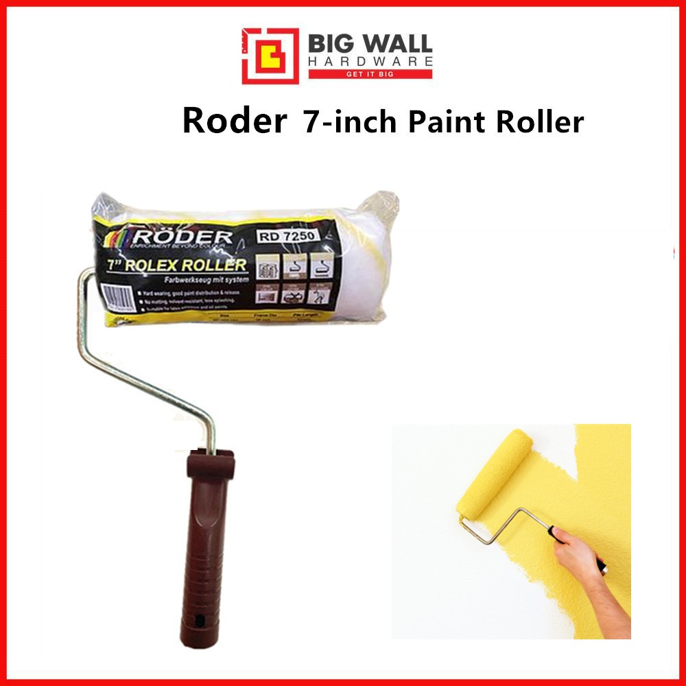 Roder 7-inch Paint Roller Set and Roller Refill 3 Packages [Big Wall ...