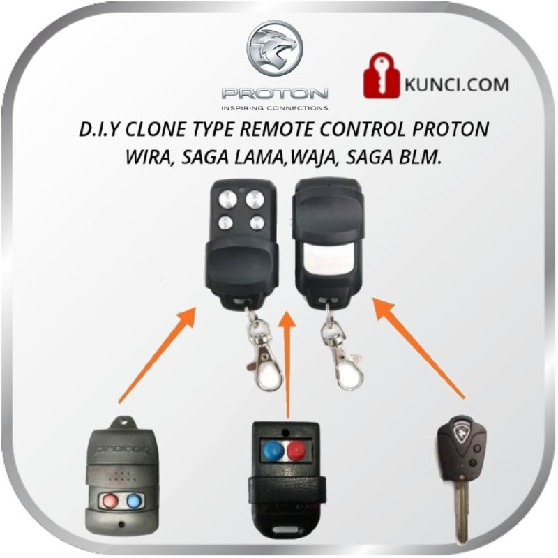 D.I.Y CLONE TYPE REMOTE CONTROL FOR PROTON WIRA,SAGA LAMA, WAJA, SAGA ...