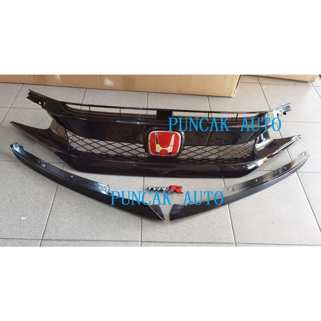 HONDA CIVIC FC 2016 FRONT GRILLE GRILL SARONG TYPE R DEPAN WITH LOGO ...