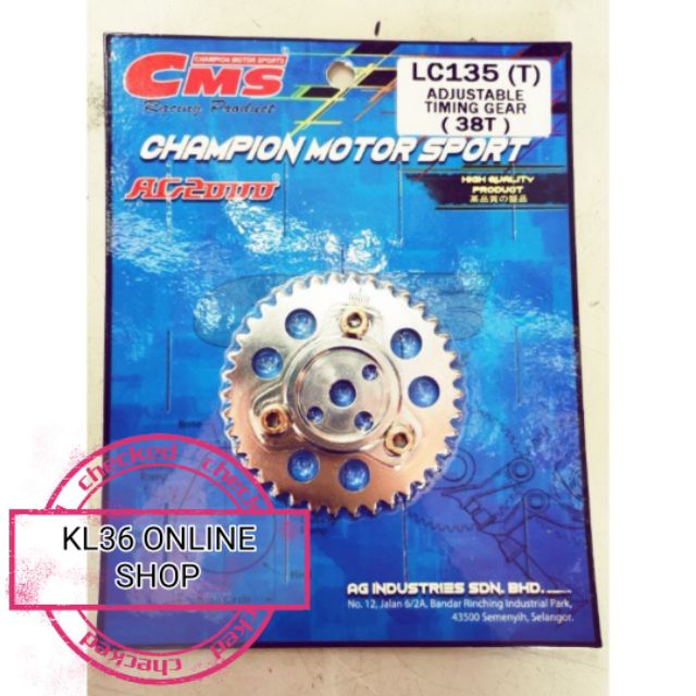 CMS LC135 (T) ADJUSTABLE TIMING GEAR (38T) | Shopee Malaysia
