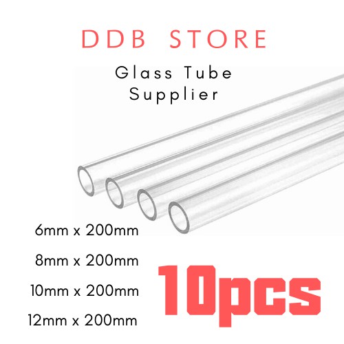 10pcs Glass Tube Borosilicate Glass Tubing Glass Blowing Tube Lab ...