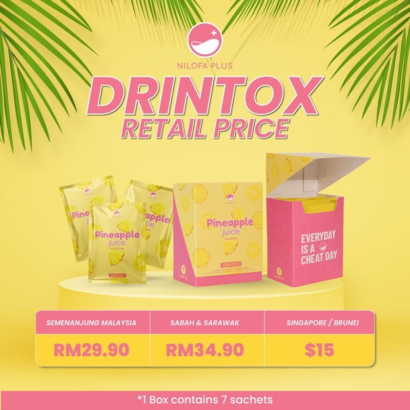 NILOFA PLUS DRINKTOX 💯 NEELOFA PINEAPPLE | Shopee Malaysia