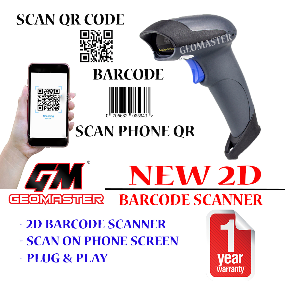 GEOMASTER 2D BARCODE SCANNER- SCAN ON PHONE , QR CODE , BARCODE - SMART ...