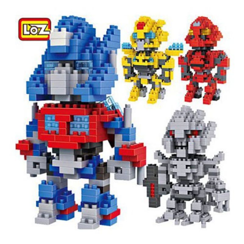 LOZ Nano Diamond Block Transformer Optimus Prime / Galvatron / Stinger ...