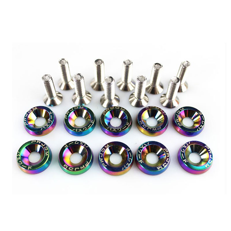 M6 JDM Car Modified Hex Fasteners Fender Washer Bumper Engine Concave ...