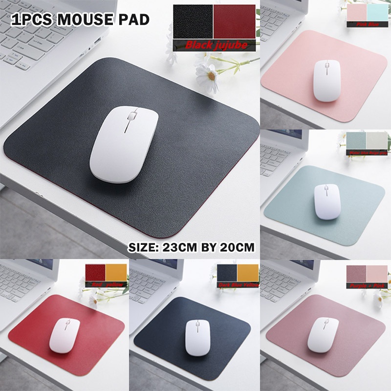 PU Leather Cute Double-sided Mouse Pad for Kawaii Waterproof Cup Mats ...