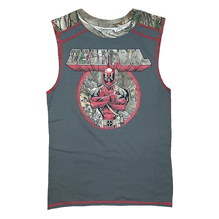 Marvel Comics Deadpool Realtree Camo Sleeveless Muscle Shirt | Shopee ...