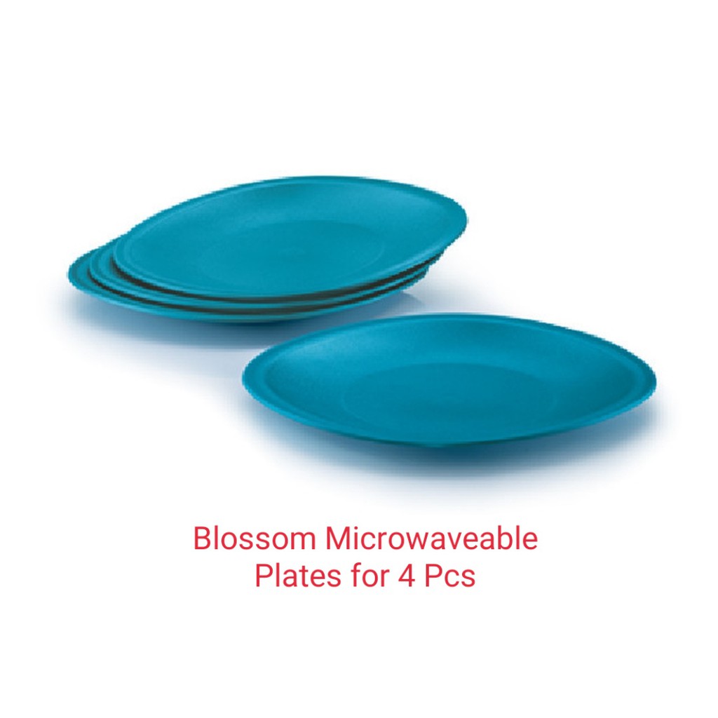 Blossom Microwaveable Plate - Pinggan Tupperware 4pcs | Shopee Malaysia