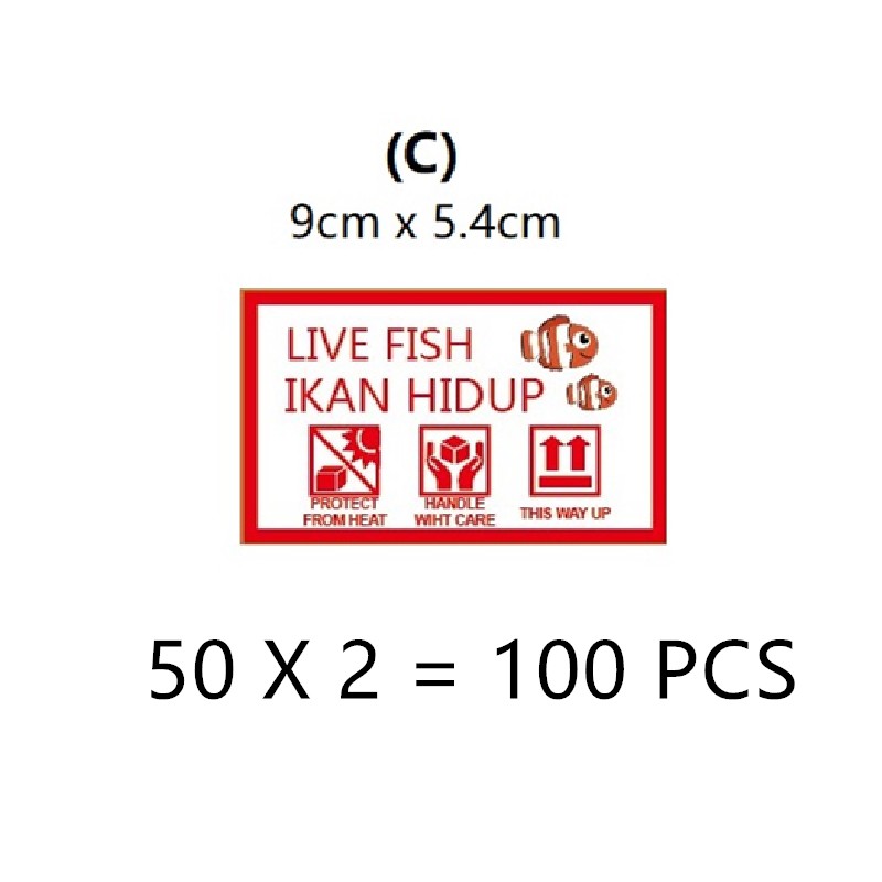 Live Fish Sticker / Ikan Hidup Sticker 100pcs | Shopee Malaysia