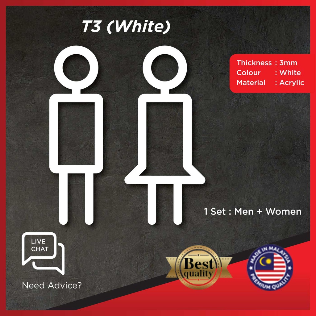 Toilet Sign Washroom Sign Tanda Tandas 厕所门牌 | Shopee Malaysia