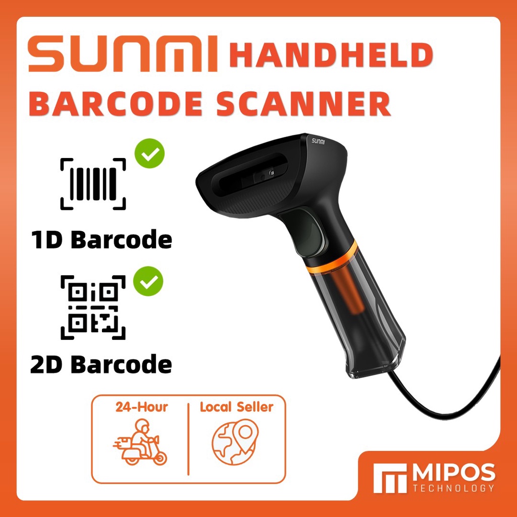 Sunmi Handheld Scanner 2D (with optional Scanner base) Fast Barcode/QR Code Scanner | Shopee ...