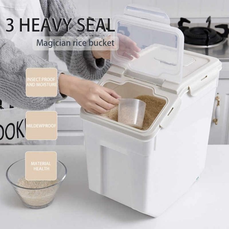 🔥🌟15 KG RICE BUCKET / BEKAS SIMPAN BERAS | Shopee Malaysia