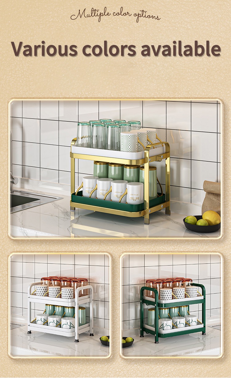 Mug Holder Cup Holder Cup Storage Cup Rack Double-Layer Tea Tray ...