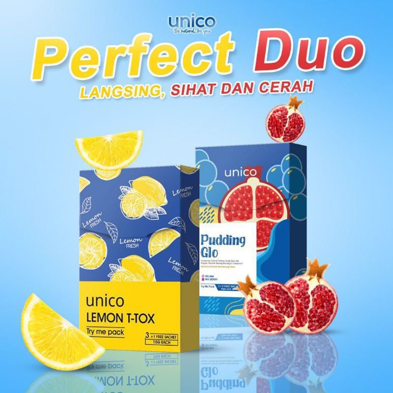 🔥Detox & Flowles🔥Ready stock - Unico Lemon T-tox / Pudding Glo🔥 ...