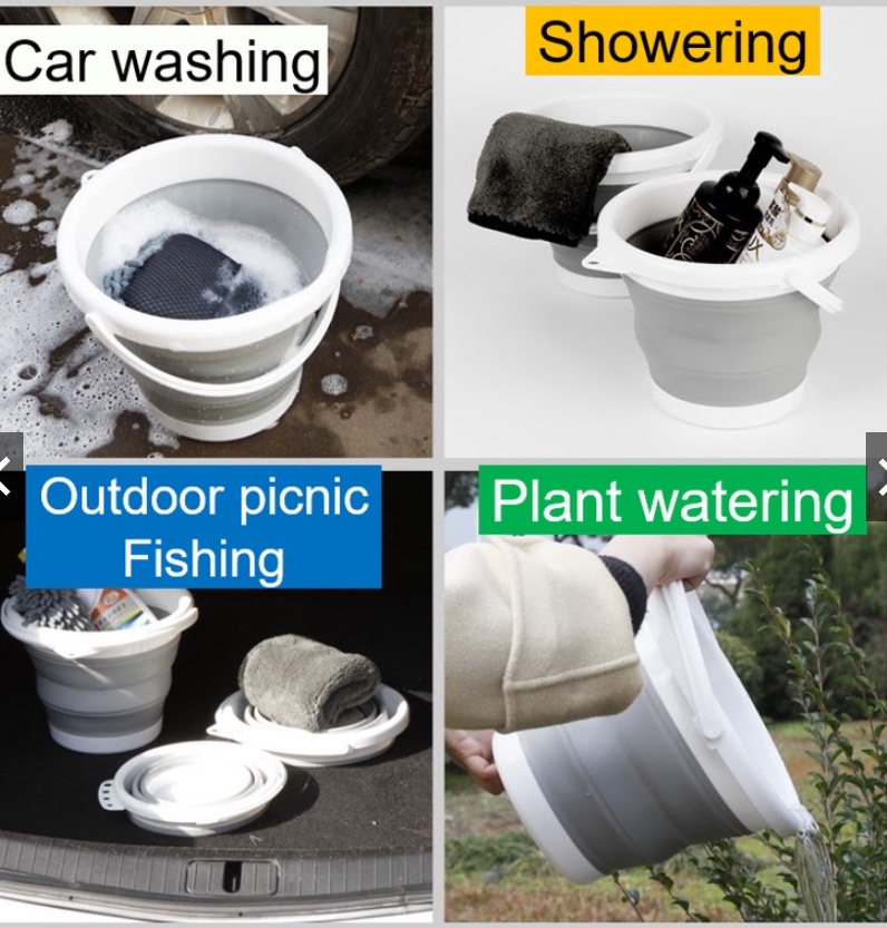 Collapsible Basin Tong Lipat Foldable Wash Basin Square Fold Folding ...