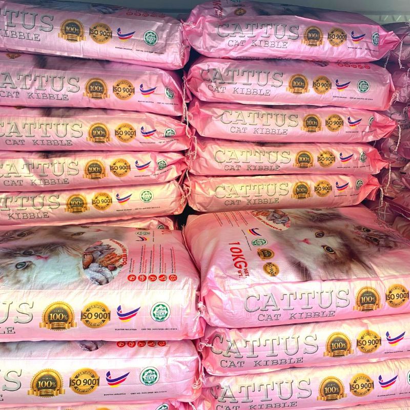 CATTUS Cat Food (Premium) Makanan Kucing CATTUS 10kg With Milk | Shopee ...