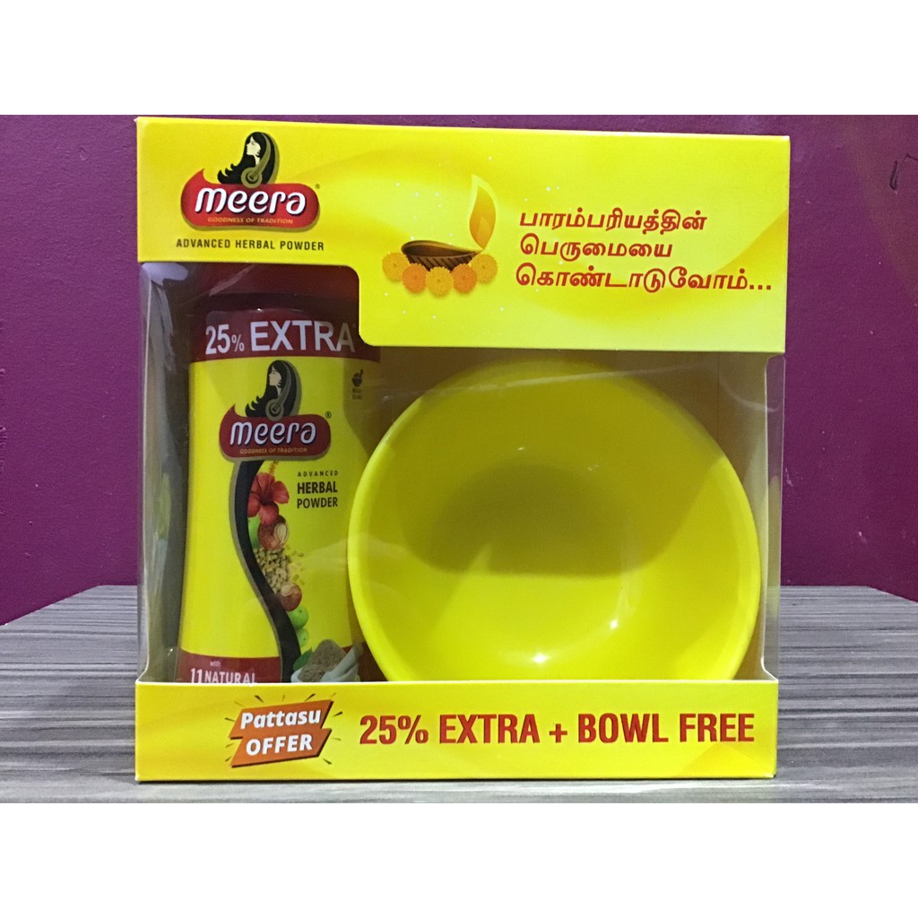 Meera Advanced Herbal Powder 150g + free bowl | Shopee Malaysia