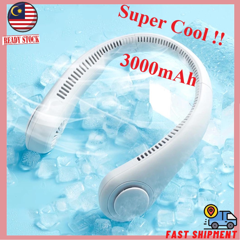 Neck Fan Portable Cooling Fan mask with fan USB Leafless 360Degree ...
