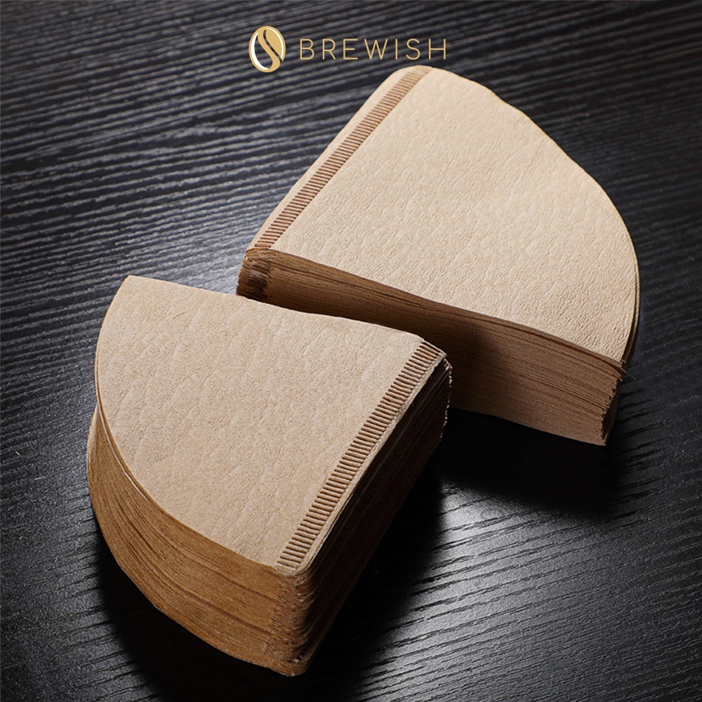 BREWISH Barista 40pcs Unbleached Coffee Filter Paper V60 Dripper Coffee ...