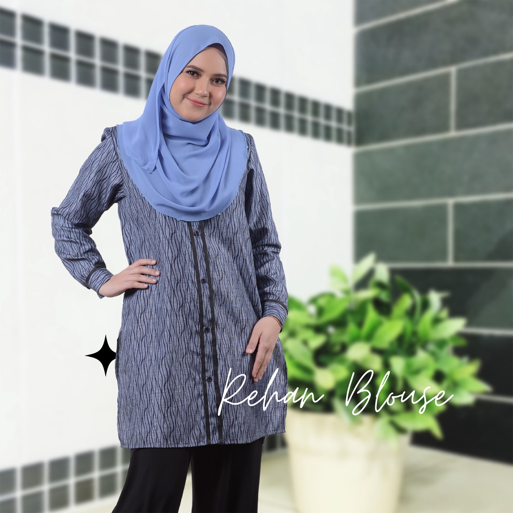 3 for Rm100 Blouse Muslimah Labuh Linen Blend Rehan | Shopee Malaysia