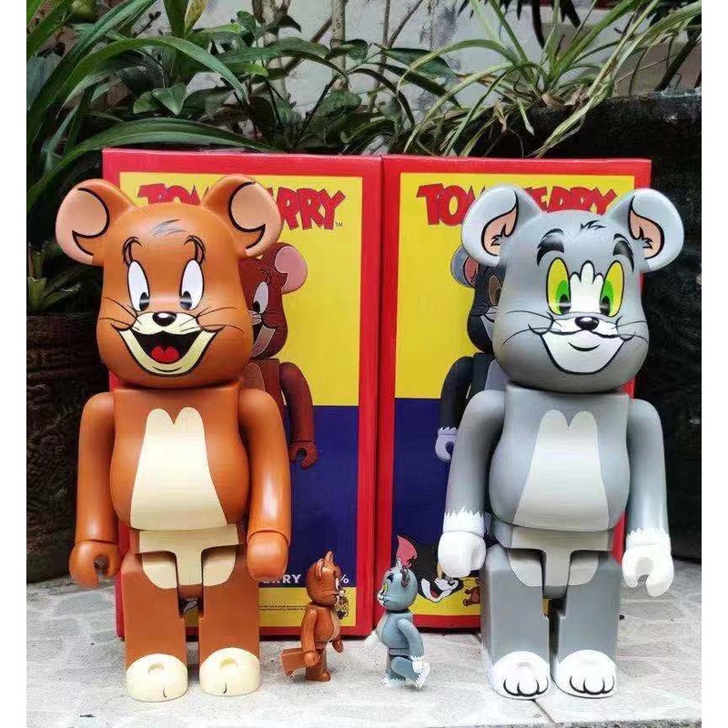 Bearbrick 400%&100% Cartoon Cat Mouse Tom and Jerry x Be@rbrick Action ...